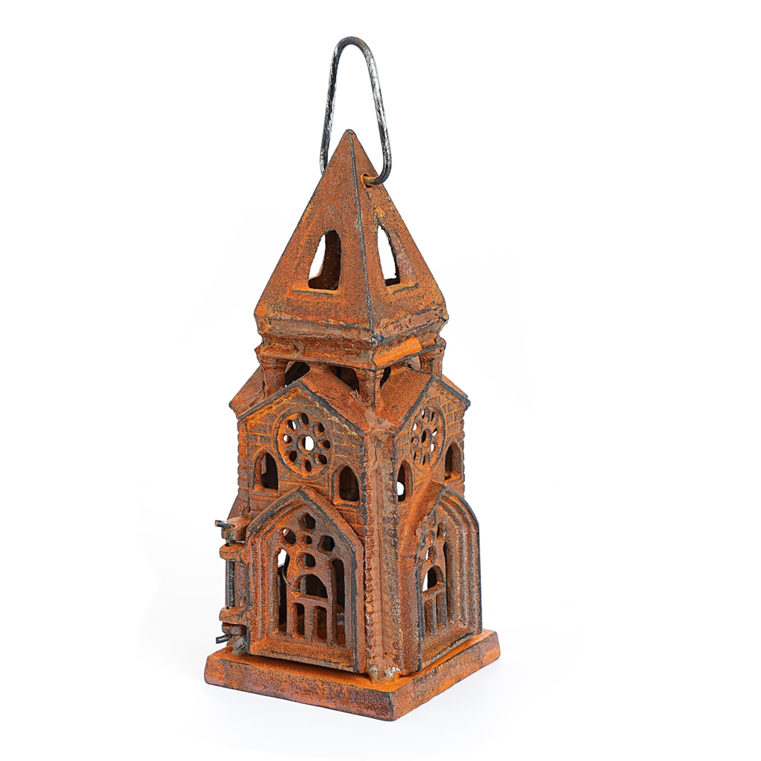 Sungmor Cast Iron Candle Lantern, Painted Finish, Tealight Candles ...