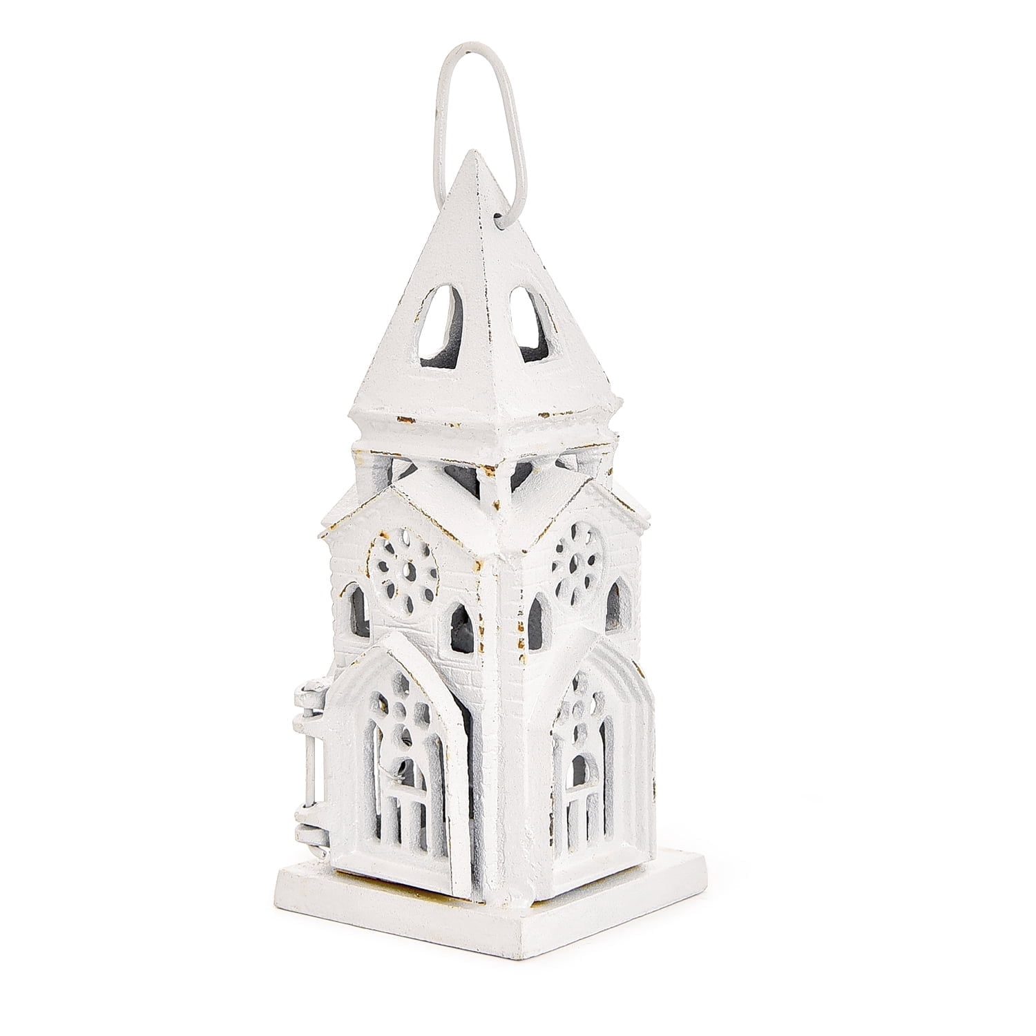 Sungmor Cast Iron Castle Candle Holder, Natural Rusting Country Style ...