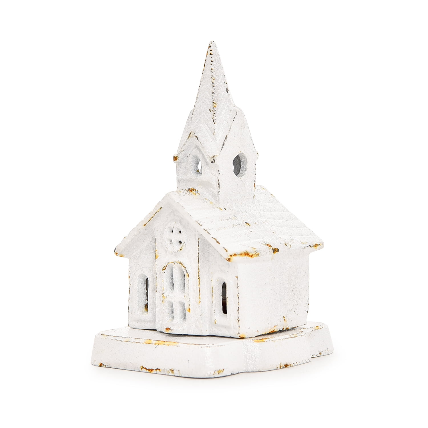 Sungmor Cast Iron Castle Candle Holder, Natural Rusting Country Style ...