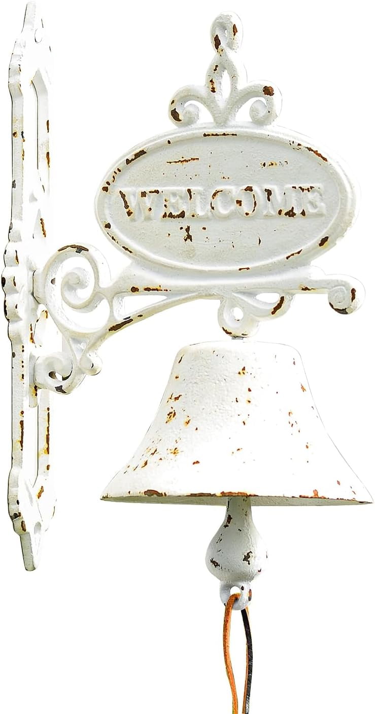 Sungmor Cast Iron Dinner Bell, Outside Farmhouse Door Bell, Wall ...