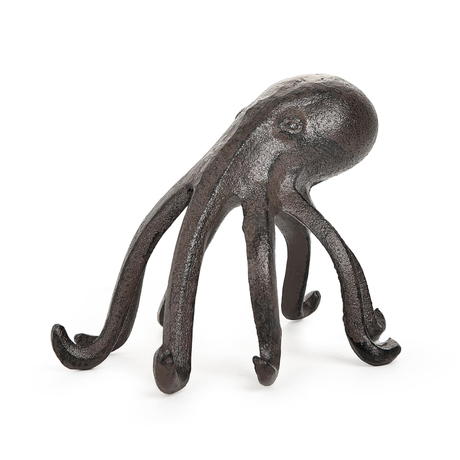 Sungmor Cast Iron Octopus Statue, Decorative Bookend, Cute Sculpture on ...