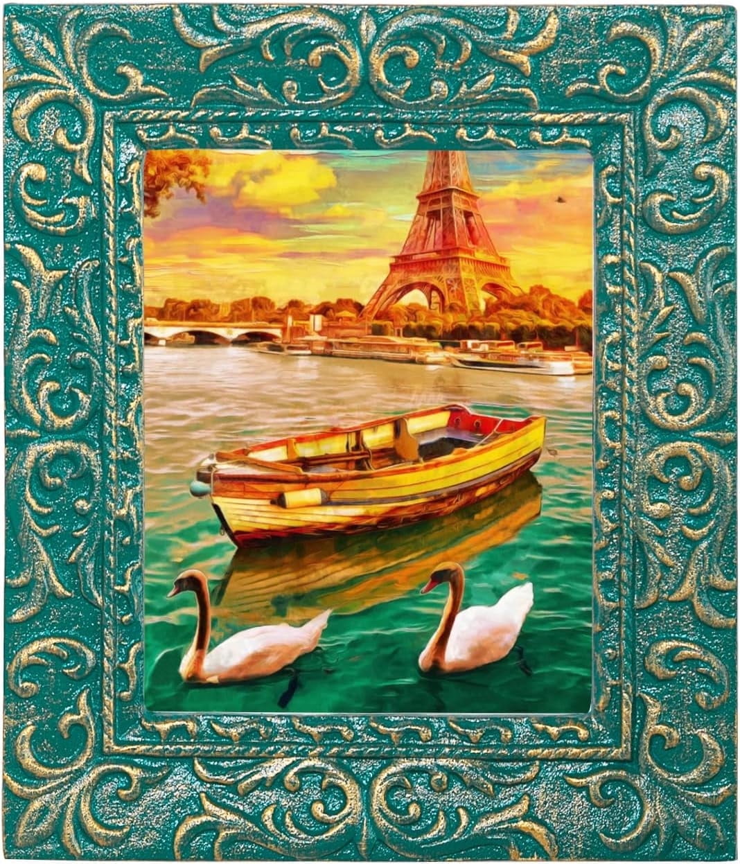 Sungmor Cast Iron Picture Frame 7x8 Inch, Vintage French Style Ornate ...