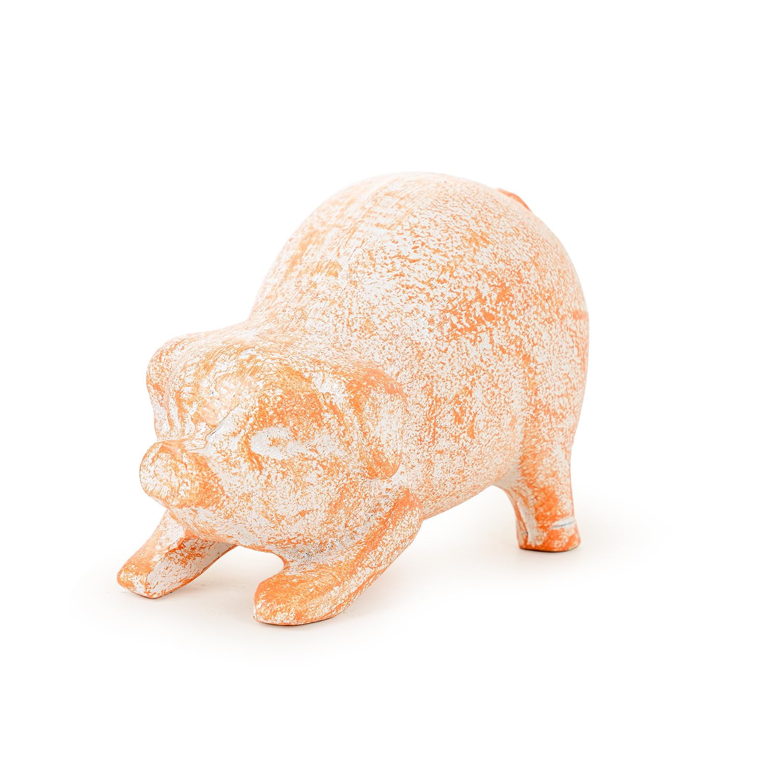 Sungmor Cast Iron Pig Statue, Whimsical Head Down Pig Garden Decorative ...