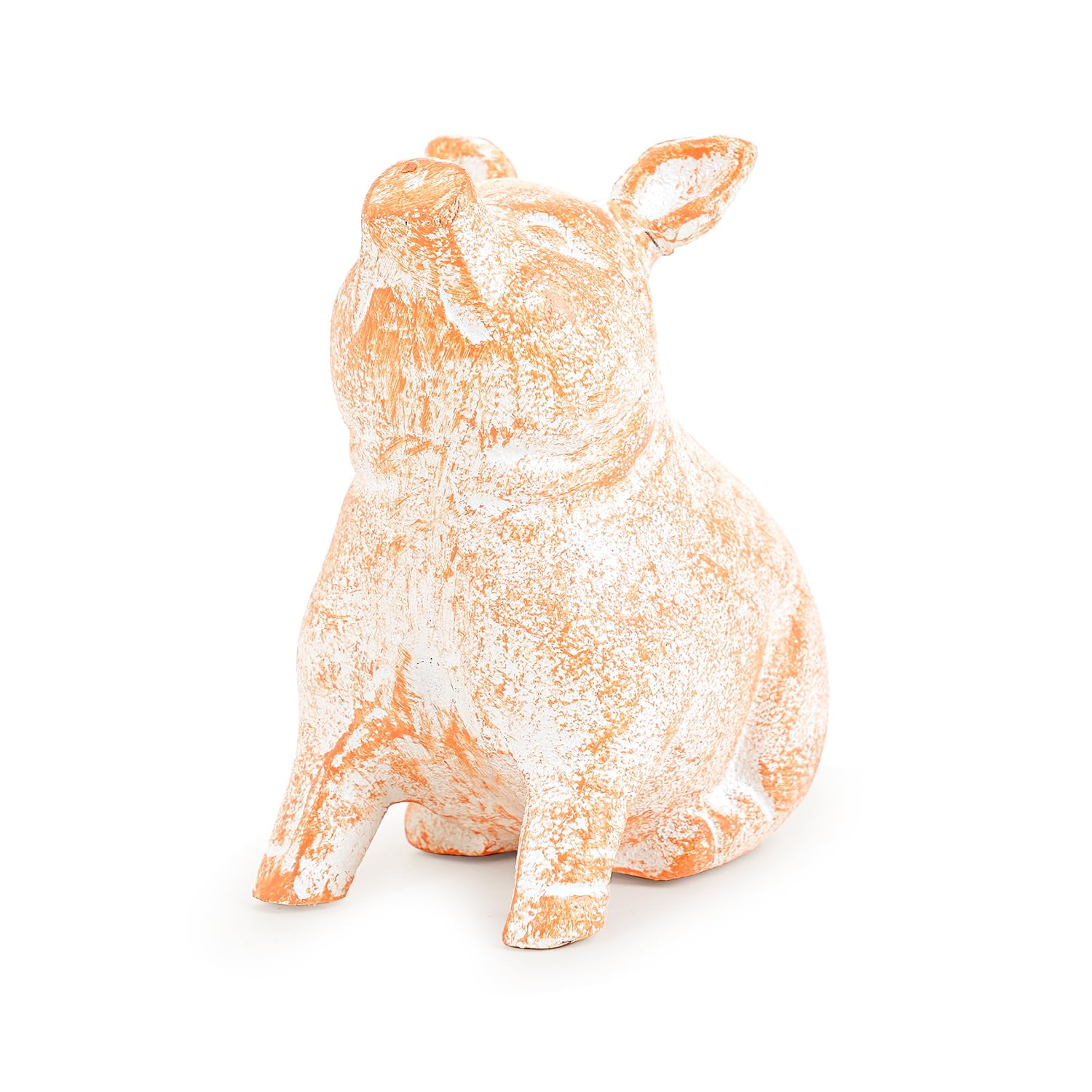 Sungmor Cast Iron Pig Statue, Whimsical Sitting Pig Garden Decorative ...