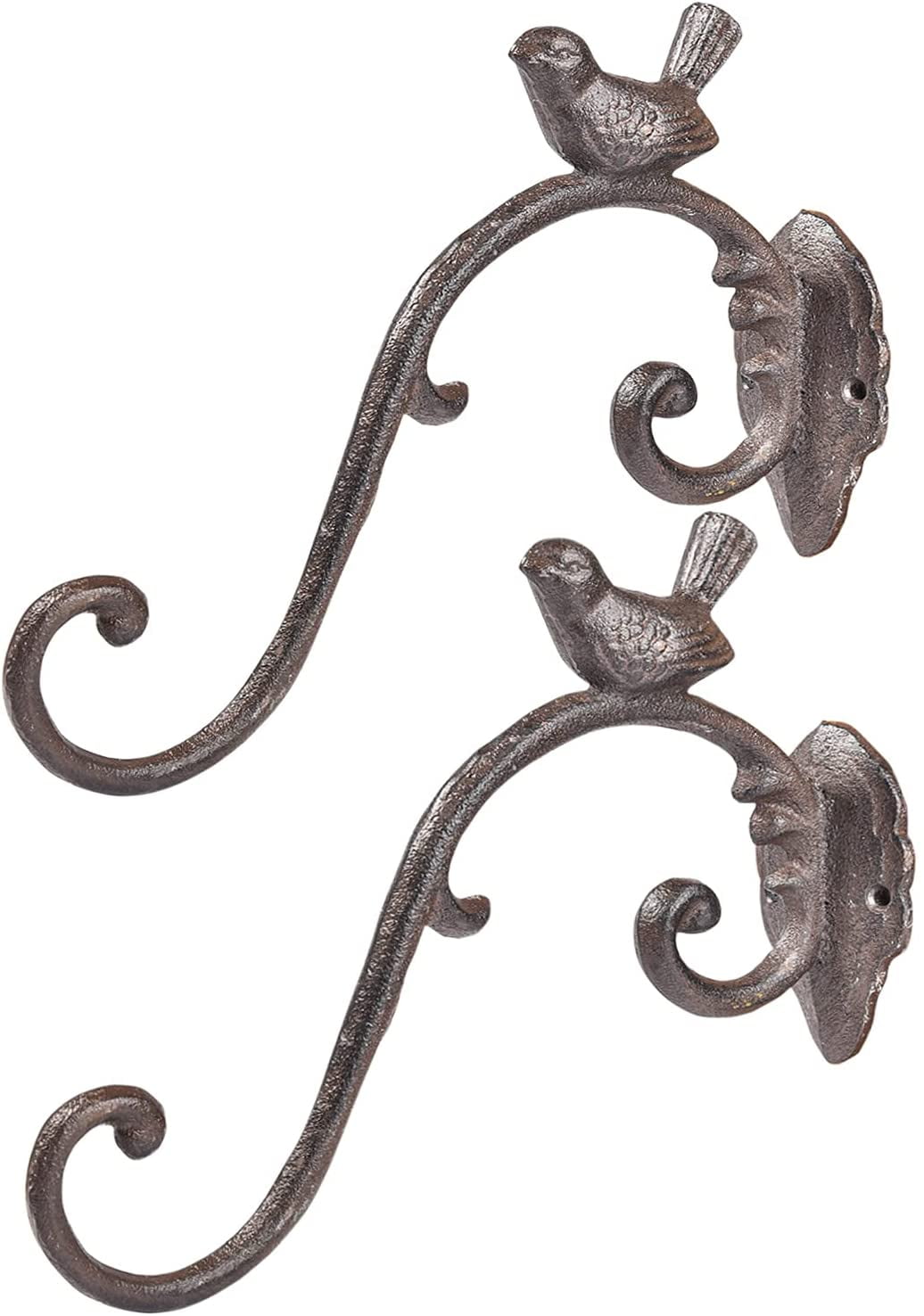 Sungmor Cast Iron Plant Hanger Wall Hooks, Heavy Duty Hanging Basket Brackets, Lovely Bird Shape ...