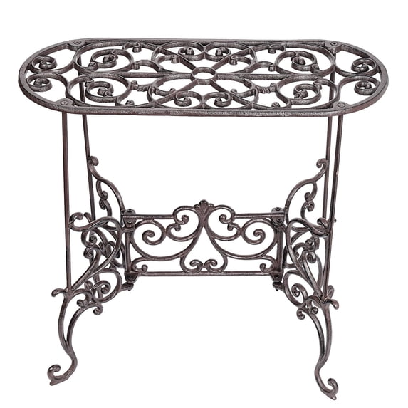 Sungmor Cast Iron Potted Plant Stand Garden Table - 22.6IN. 1 Tier ...