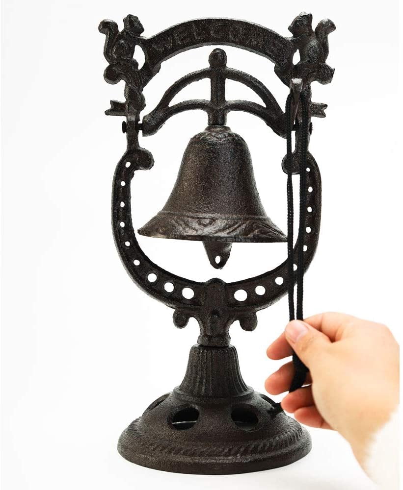 Sungmor Classic Cast Iron Tabletop Hand Bell Dinner Bell - Lovely ...