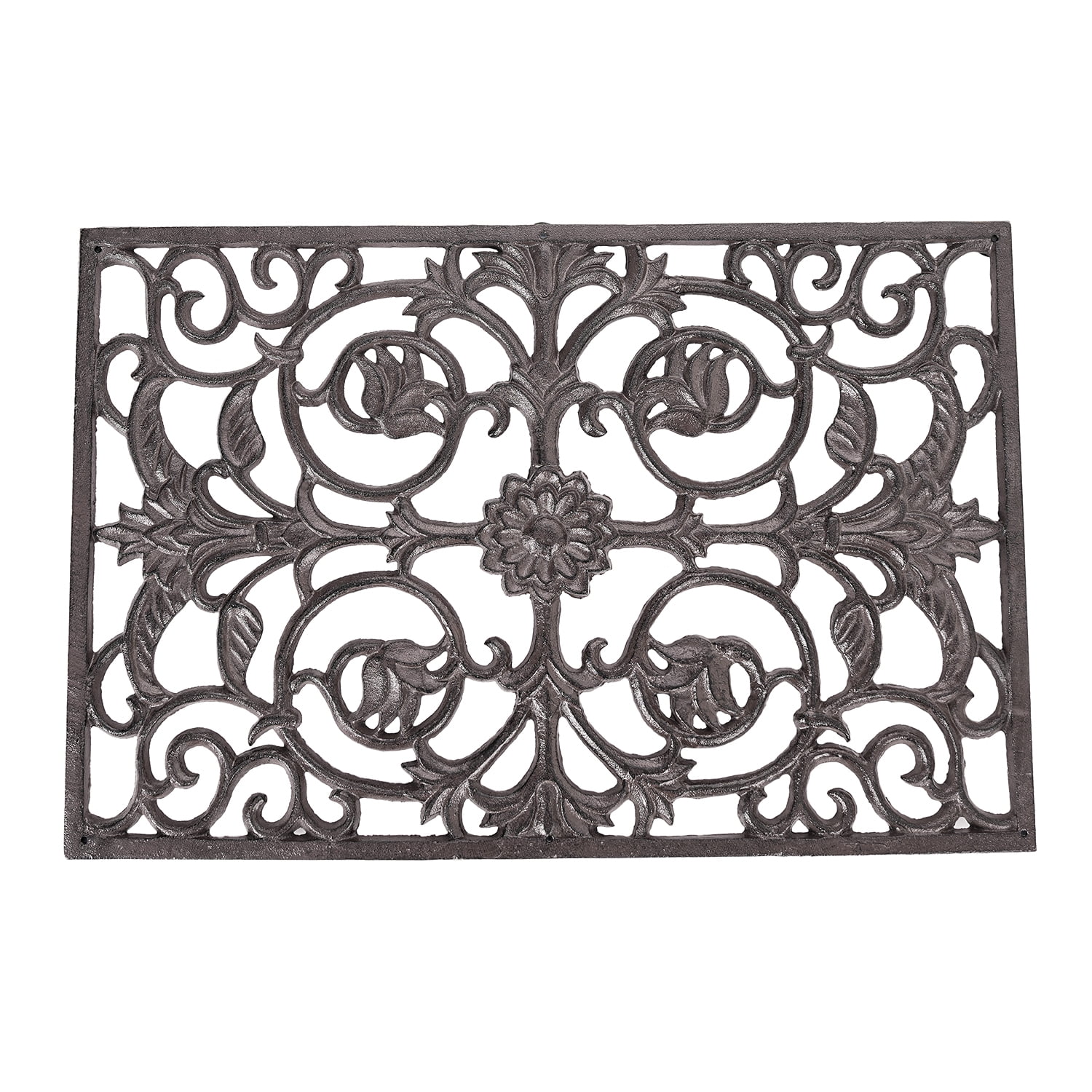 Sungmor Decorative Cast Iron Doormat, Heavy Duty Outdoor Entry Mat with ...