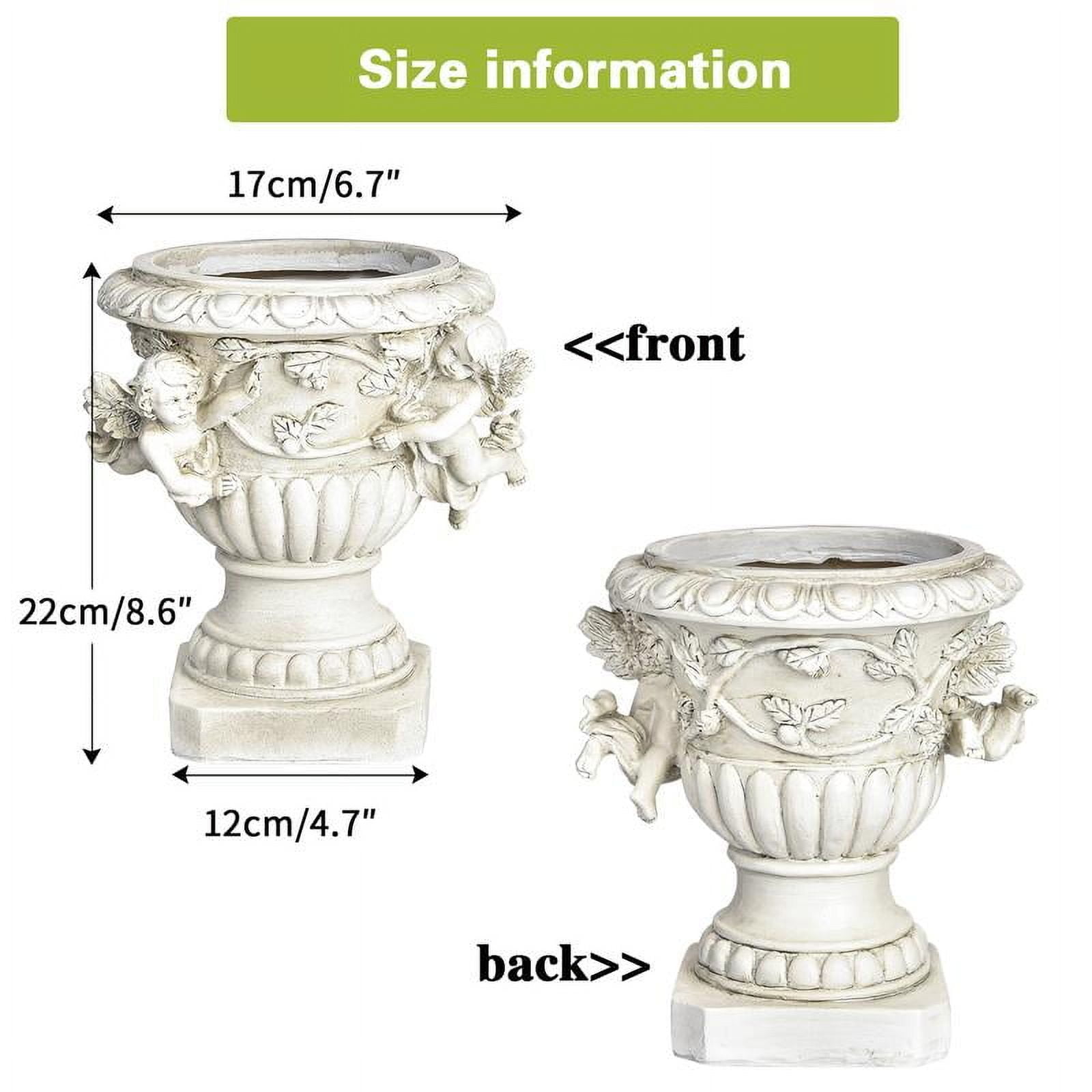 Sungmor Decorative Garden Cherub Angel Planters, European Style Resin ...