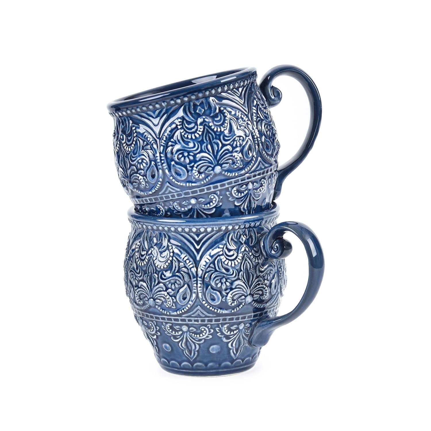 Sungmor Embossed Stoneware Fine Dining Dinnerware, Antique Baroque ...