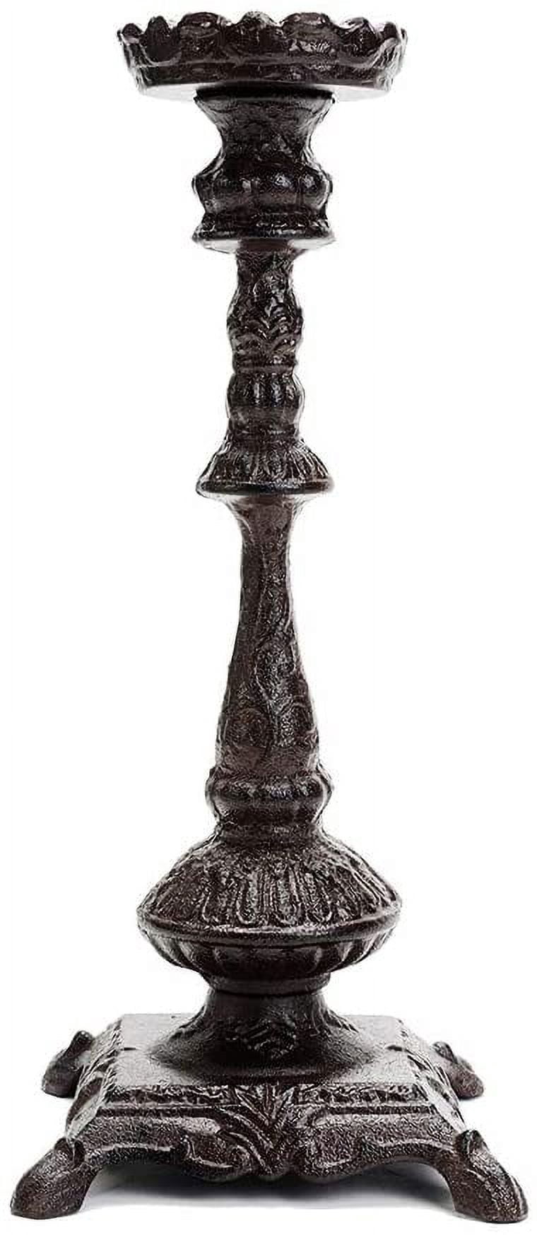 Sungmor Heavy Duty Cast Iron Candlestick Holders - Handcrafted Vintage ...