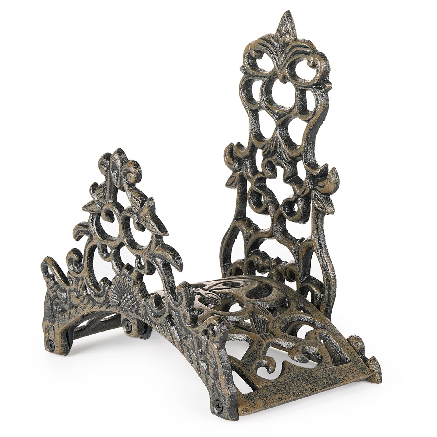 Sungmor Heavy Duty Cast Iron Garden Hose Holder - Mounted Water Hose Hanger - Antique Emblem ...