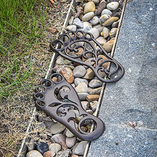 Sungmor Heavy Duty Cast Iron Stepping Mats for Front Door, 2PC 11.8 ...