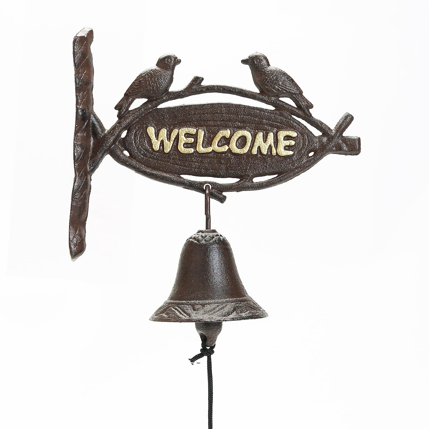 Sungmor Heavy Duty Cast Iron Wall Hanging Bell Welcome Sign ...