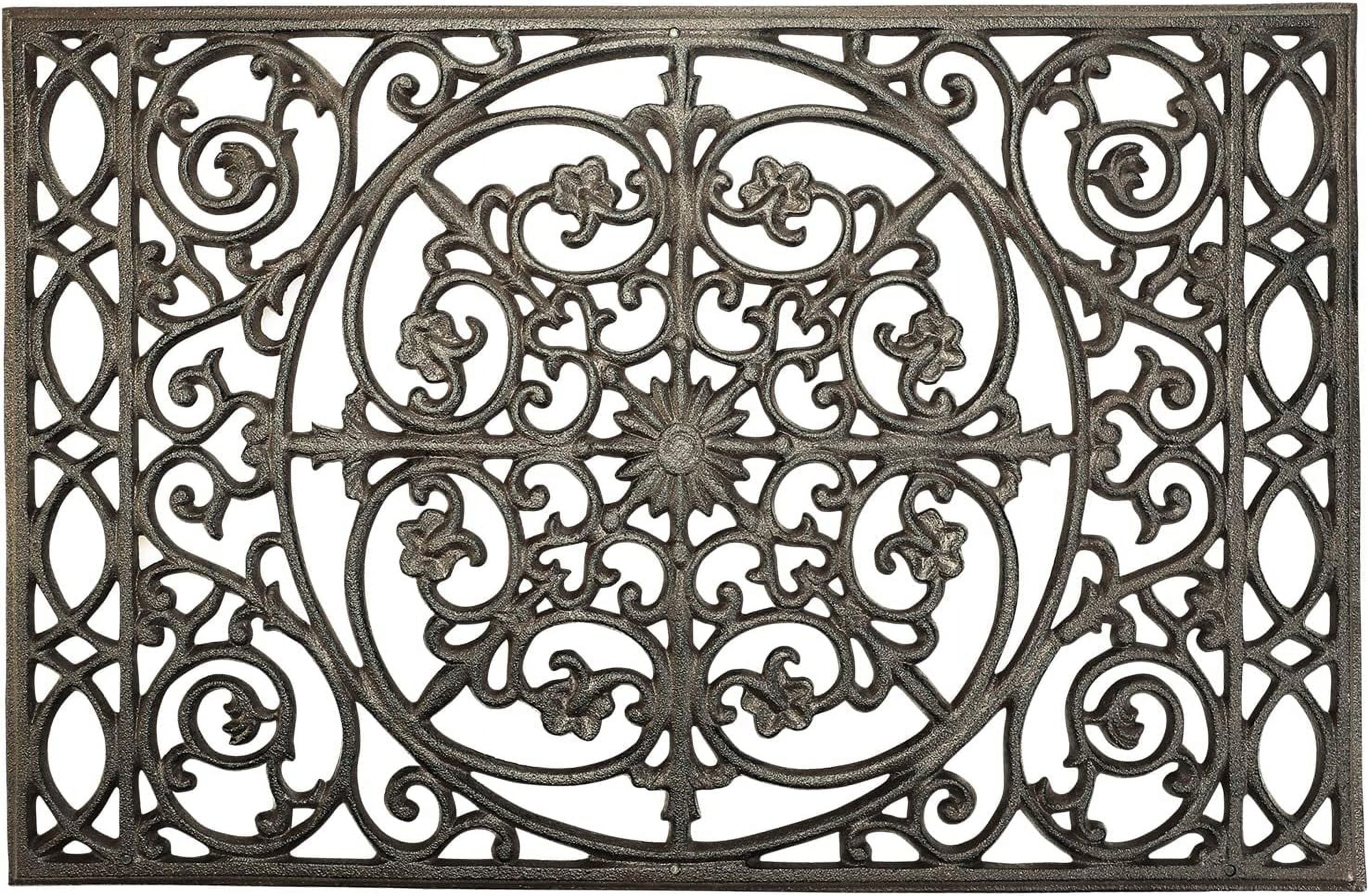 Sungmor Rectangle Cast Iron Doormat - 22" X 14.4" - Heavy Duty Non-Slip ...