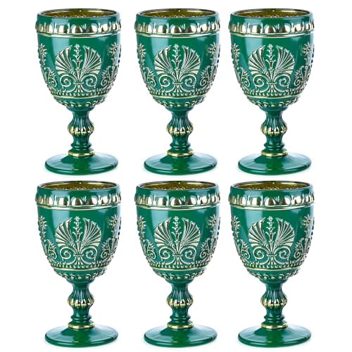 Sungmor Royal Style Embossed Glassware, Slap-up Paint Glass Craft, 6PC ...