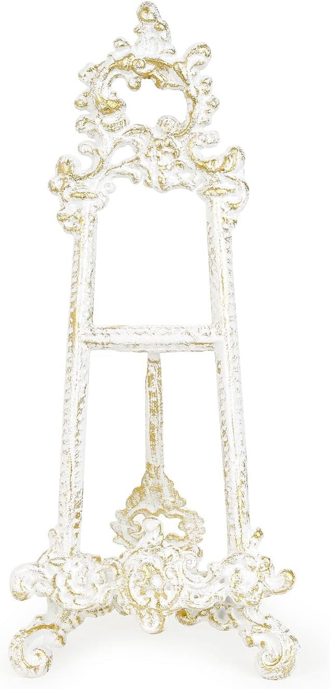 Sungmor Vintage Cast Iron Cookbook Stand, Small Ornate Easel Fleur De ...