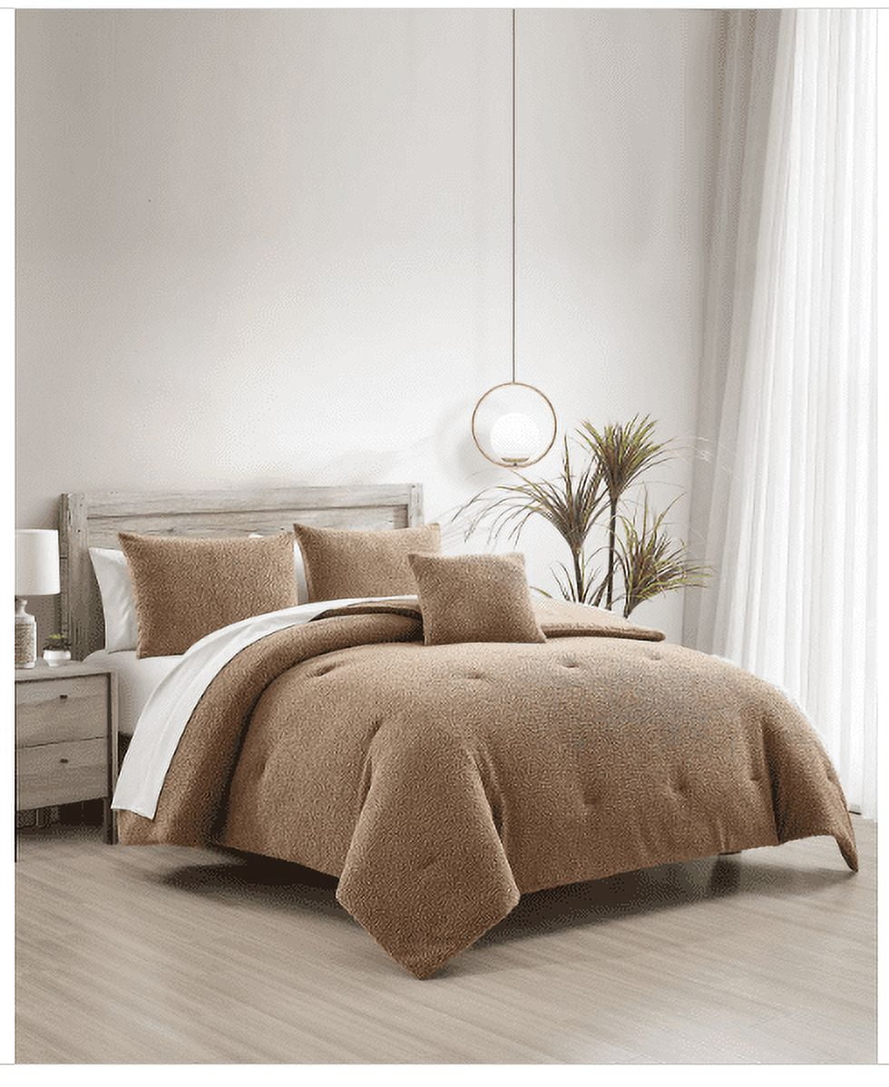 Sunham Boucle 4-Pc. Comforter Set, Tan, Full Queen - Walmart.com