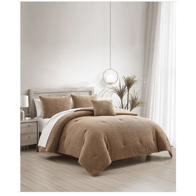 Sunham Boucle 4-Pc. Comforter Set, Tan, Full Queen - Walmart.com