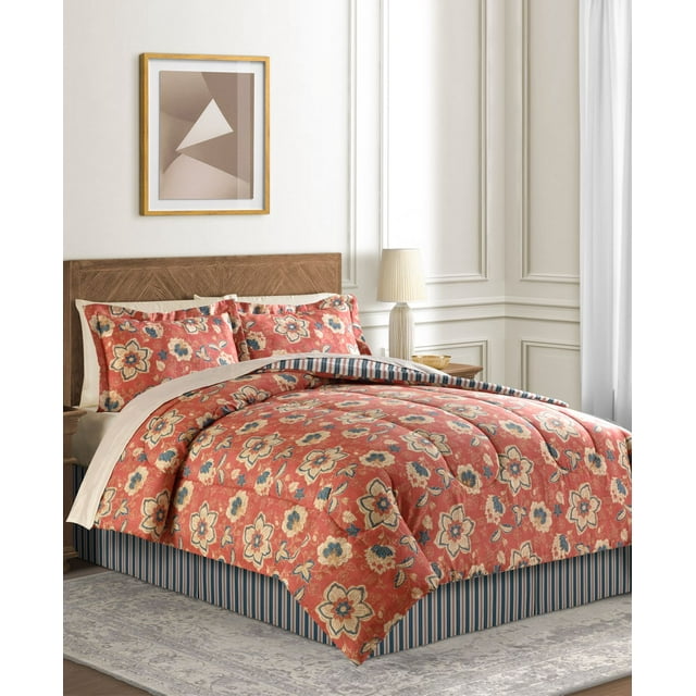 Sunham Francie 8-Pieces Reversible Full Comforter Set Size Full Color ...