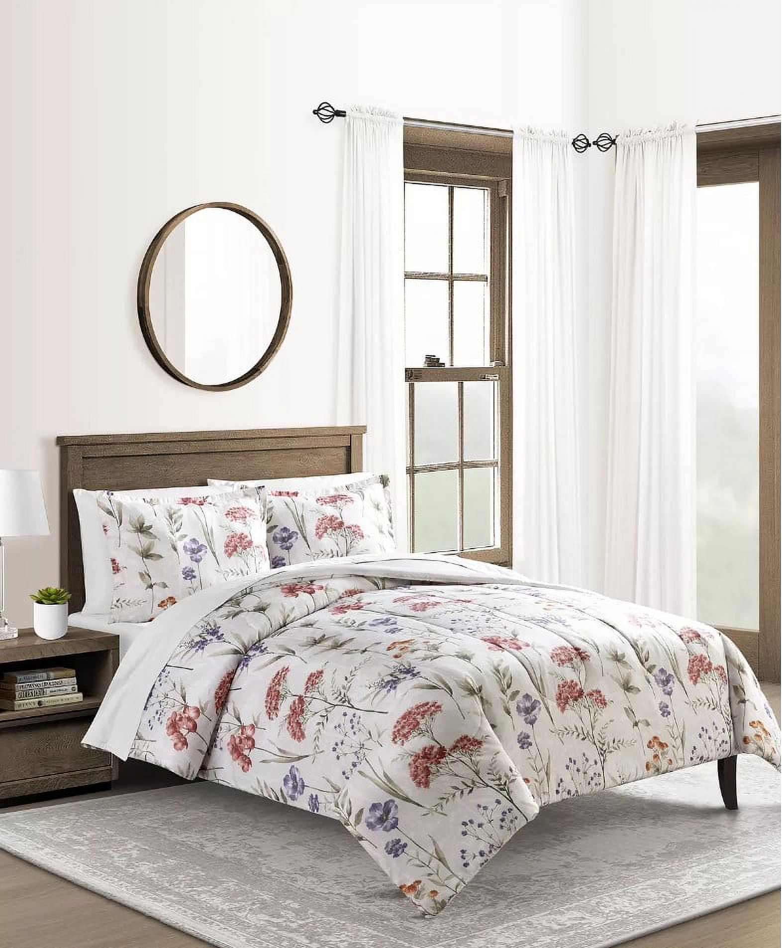 Sunham Lila 3-Pc. Reversible Full/Queen Comforter Set - Walmart.com