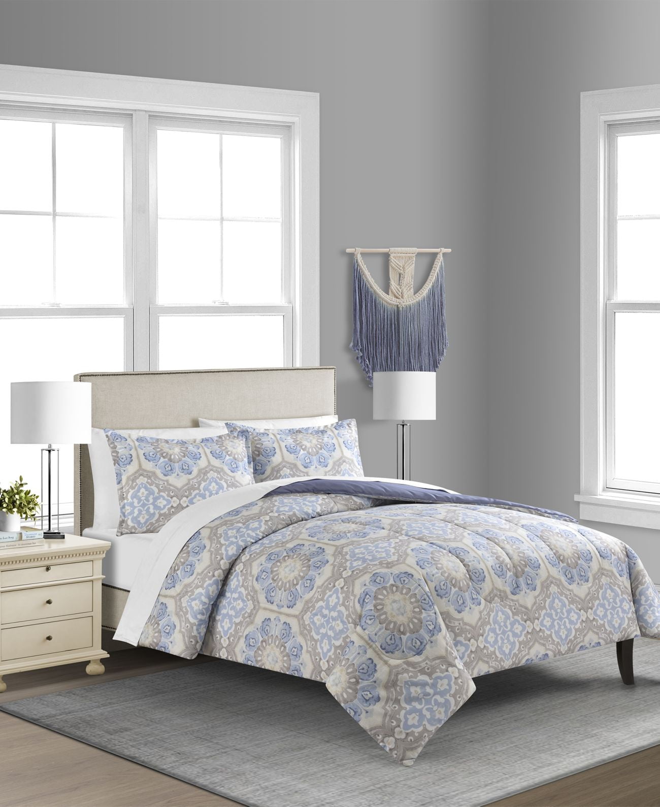 Sunham Sasha 2-Pc. Reversible Medallion Twin Comforter Set - Walmart.com