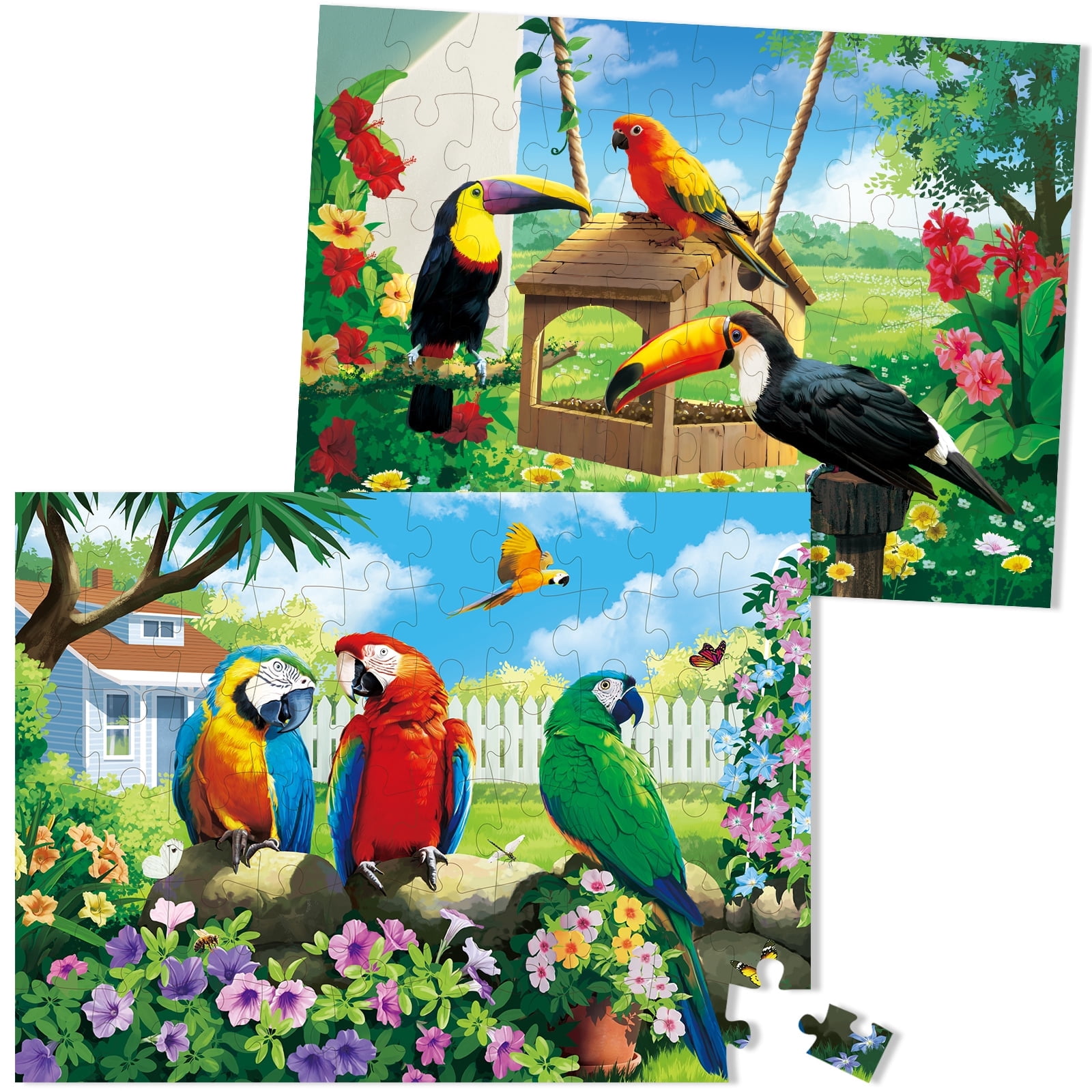Sunhigh Dementia Puzzles for Elderly, Set of 2-60 Piece Jigsaw Puzzle ...