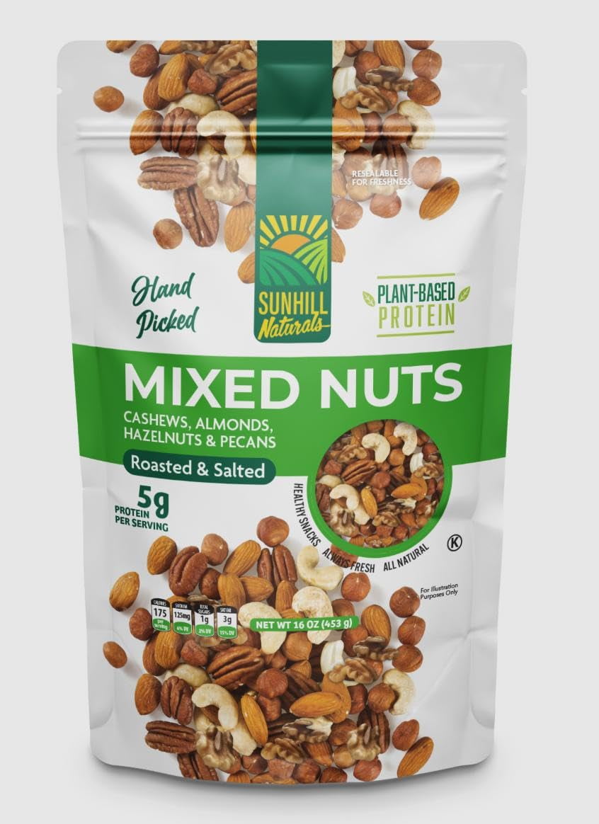 Sunhill Naturals Deluxe Mixed MZF22 Nuts | Dry Roasted & Salted Premium Nuts Mix | Premium Nut ...