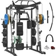 SunHome Pro Smith Machine, 2000LBS Power Cage Squat Rack, LAT Pull-Down ...
