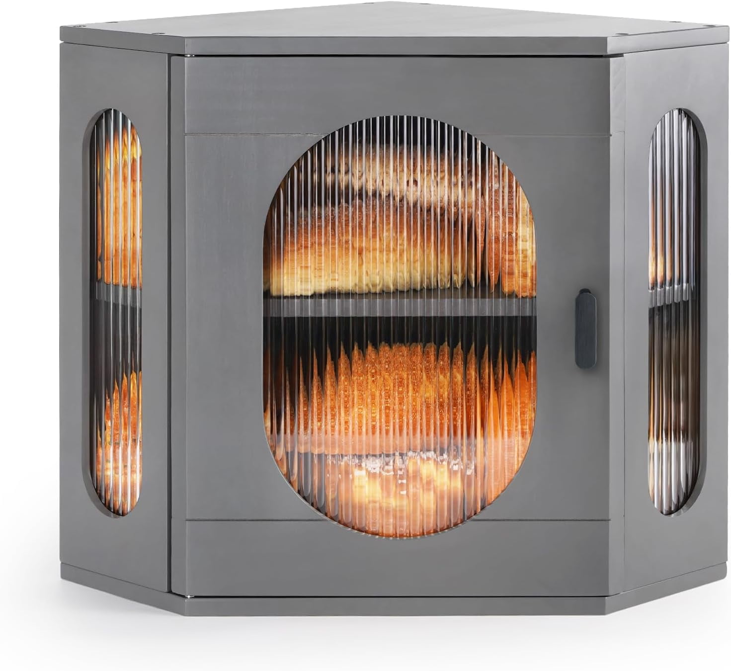 Sunhoo Bread Box for Kitchen Countertop Corner Bread Storage Wooden ...