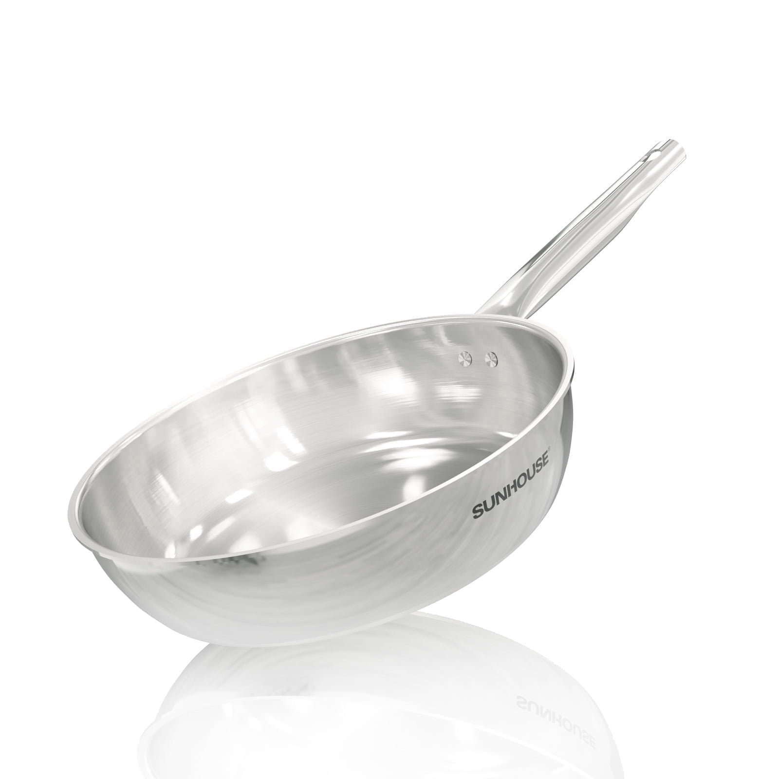 Sunhouse 18/10 11 Inch Stainless Steel Frying Pan, Whole-Clad No ...