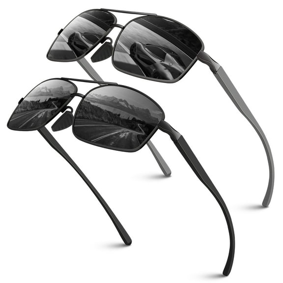 B.N.U.S Unisex Polarized Sunglasses, Corning Glass Lens & Flexible ...