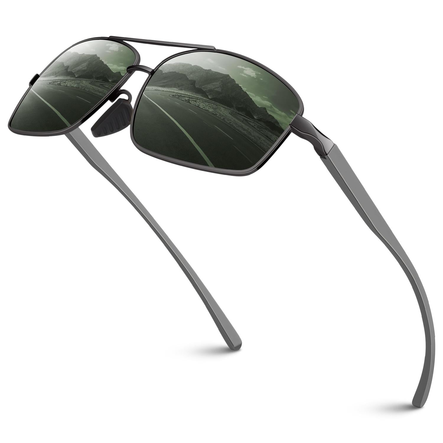 Sunier Classic Polarized Sunglasses for Men, Al-Mg Frame Men Shades,100 ...