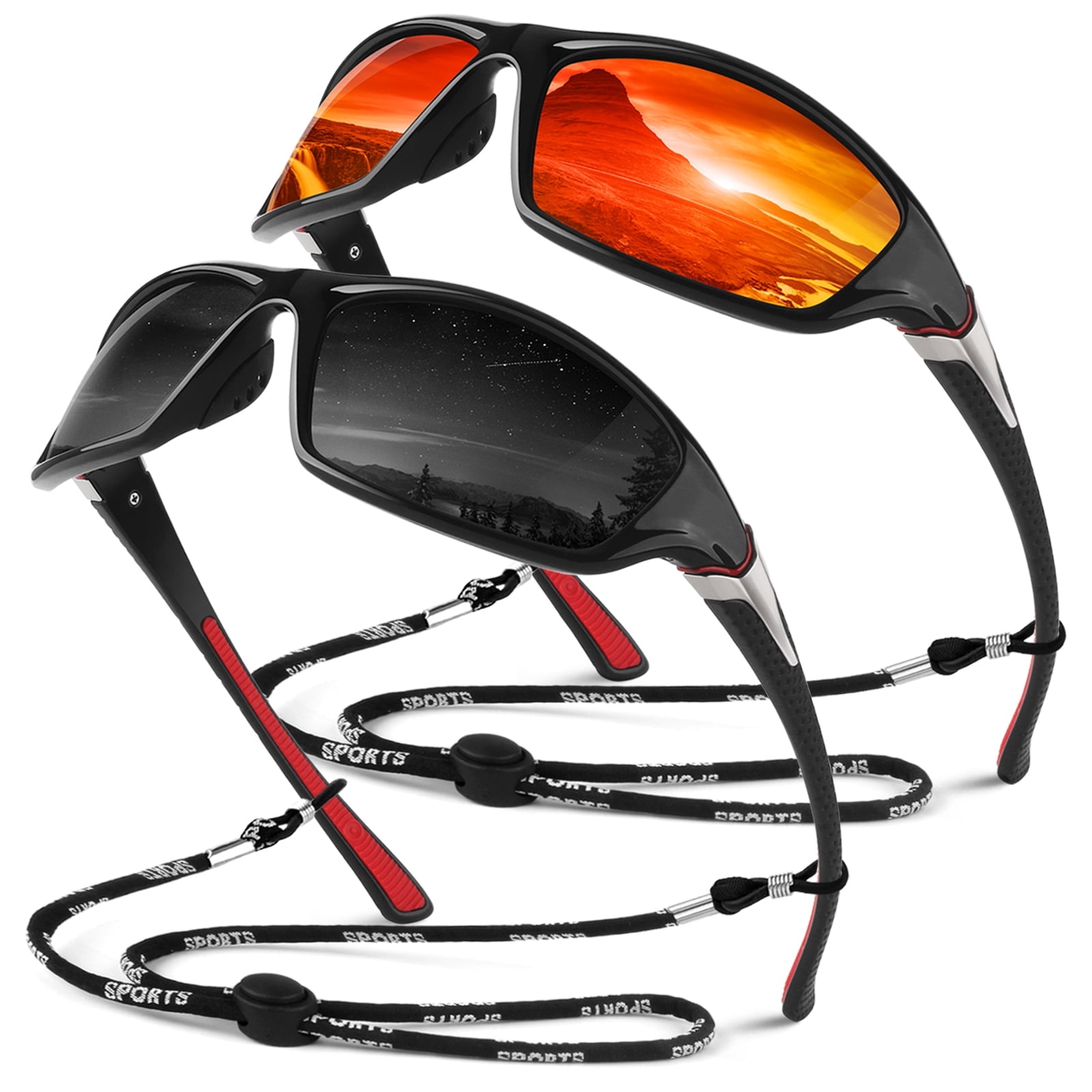 Sunier Polarized Sports Sunglasses for Men Women, Fishing Driving ...