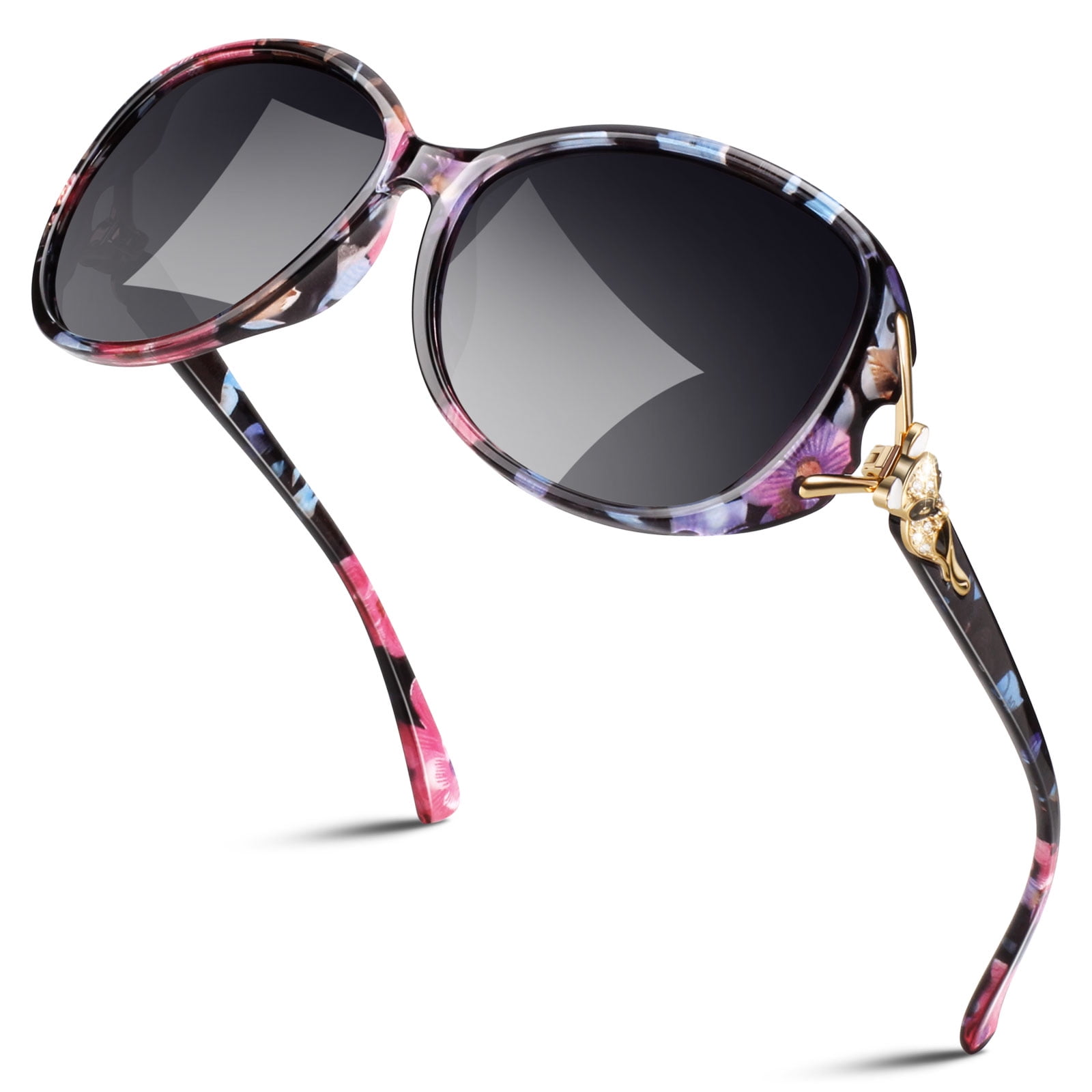 Sunier Retro Oversized Butterfly Polarized Sunglasses, Elegant Ladies ...