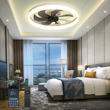 YANASO Ceiling Fan with Light,8 Enclosed Blades, App&Remote Control,6 ...