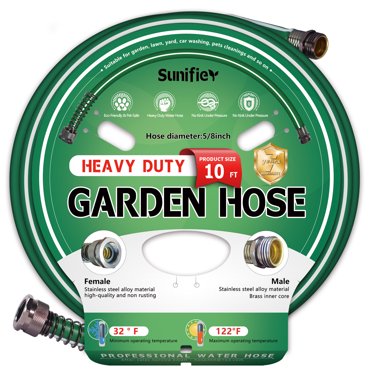 TUFF GUARD Durable & Flexible Outdoor Water Hose, 5/8 in ID, 50 ft L ...