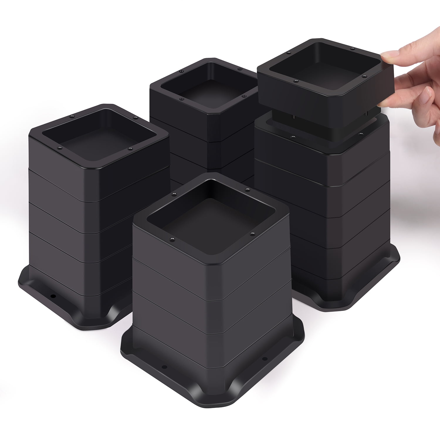 10 Sunifier Heavy Duty Adjustable Bed Risers, 1-4 inches - Walmart.com