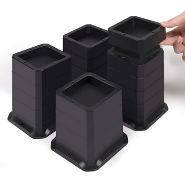 Bed Risers 12 inch Heavy Duty,Elevation in Heights 1,2,3,4,5,6,7,8,9,10 ...