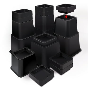 Home Intuition Heavy Duty Adjustable Bed Risers Furniture Riser 3, 5 or ...