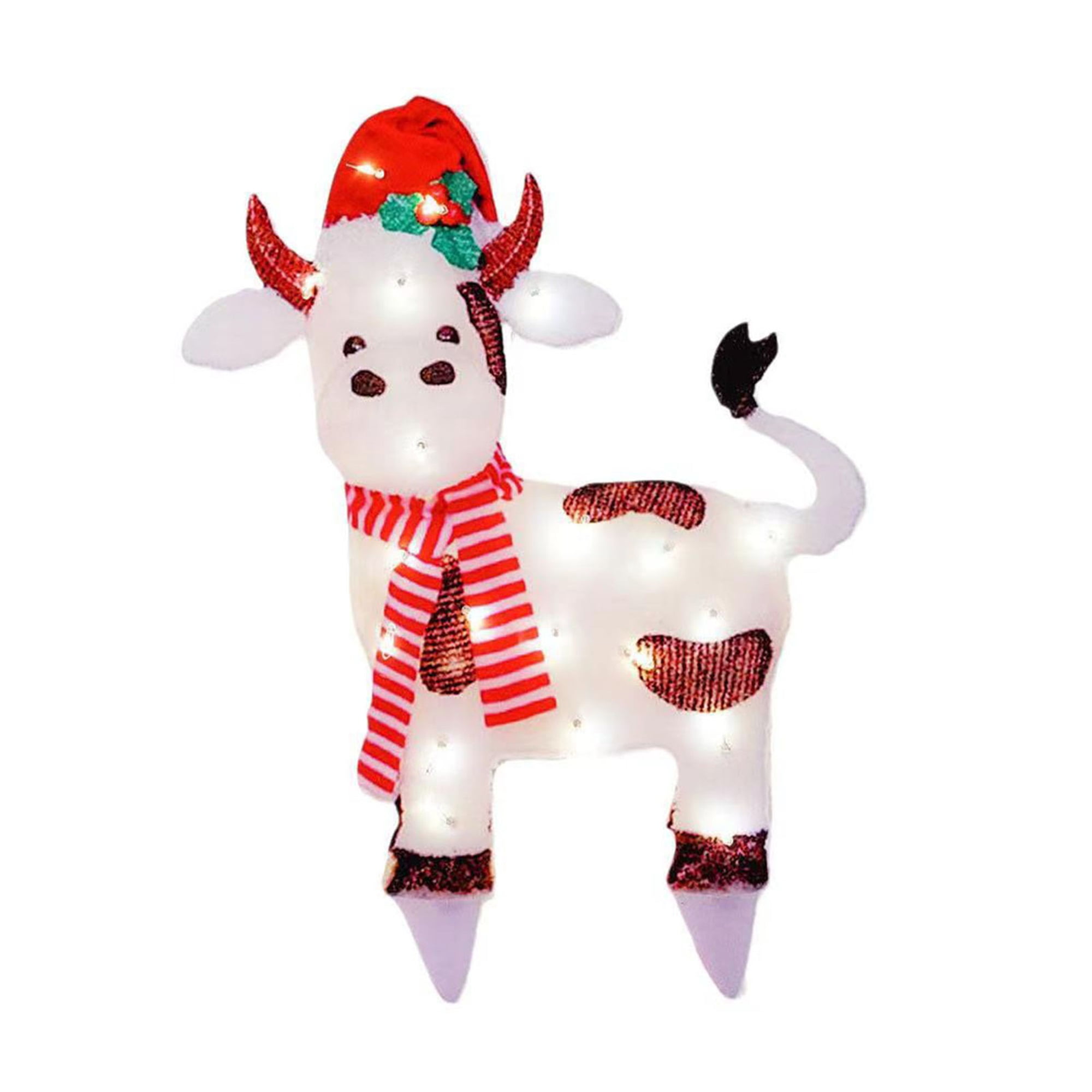 Sunisery Christmas Outdoor Decorations Light-Up Santa Claus Animal ...