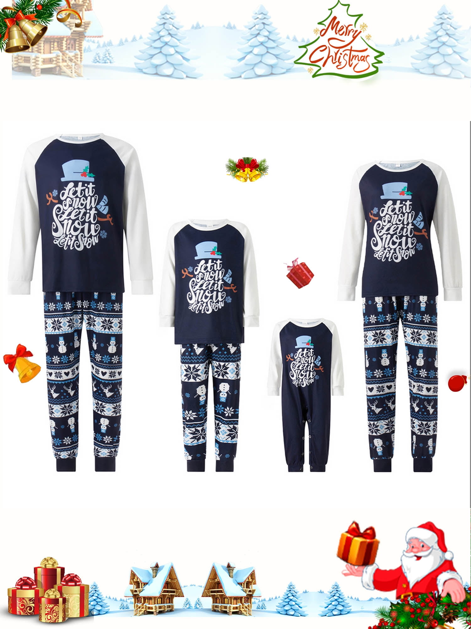 Sunisery Family Matching Christmas Pajamas Set for Family Couples Kids ...