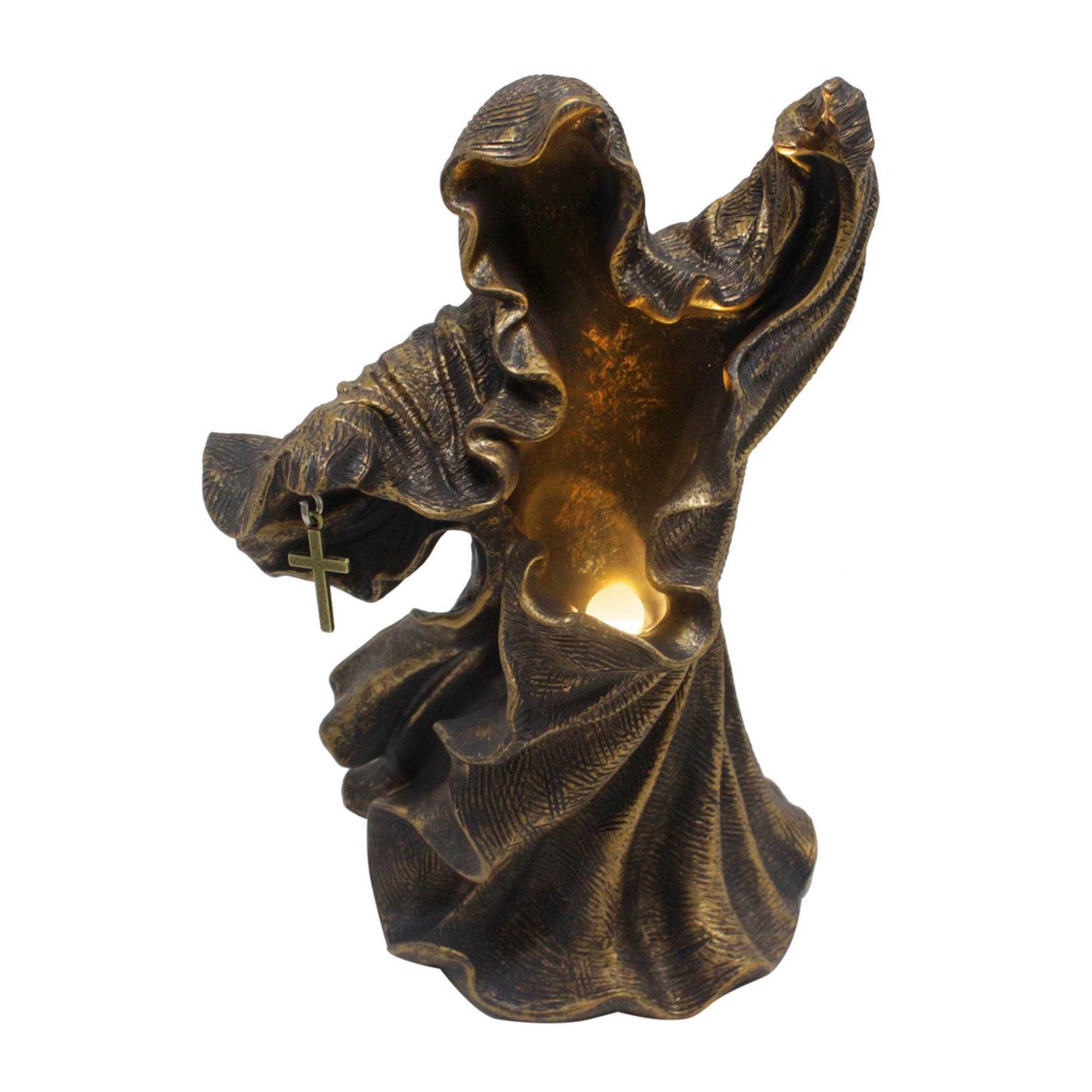 Sunisery Halloween Light up Decorations Spooky Grim Reaper Holding ...