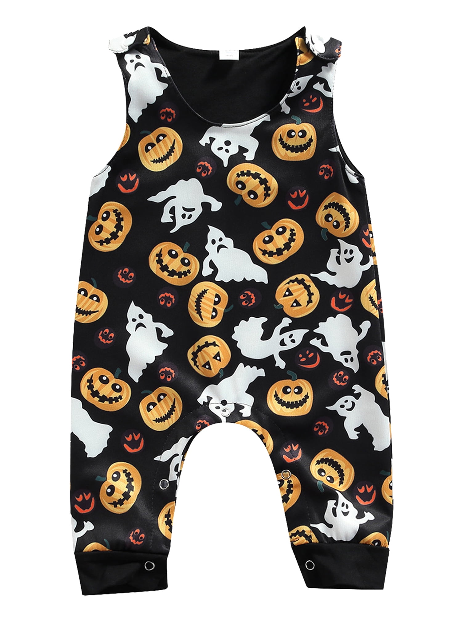 Sunisery Newborn Baby Boy Girl Romper Sleeveless Ghost Pumpkin Print Vest Jumpsuit Halloween ...