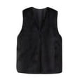 Sunisery Outerwear Vest Womens Fuzzy Vest Short Faux Fur Vest Sleeveless Shaggy Jacket Coats ...