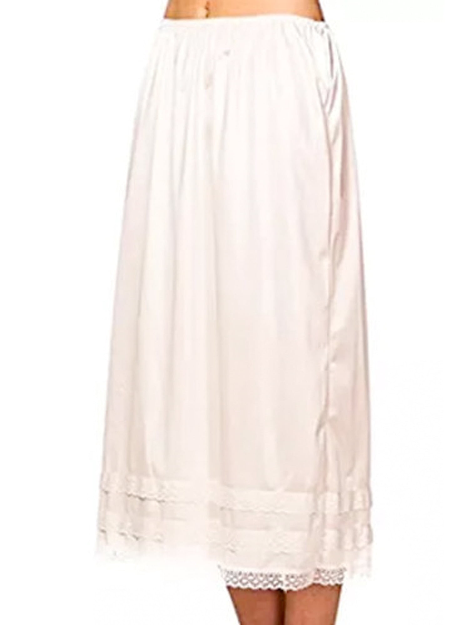 Sunisery Plus Size Womens Elastic High Waist Bust Skirts Smooth Swing ...