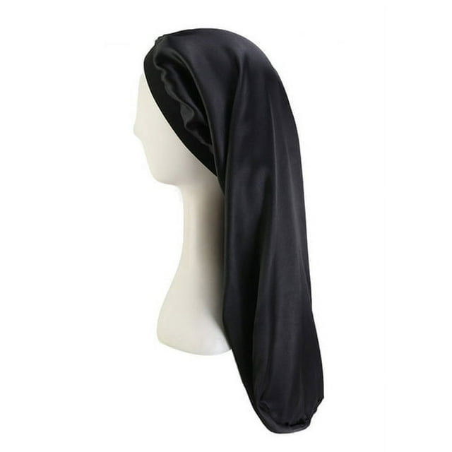 Sunisery Silk Long Bonnet With Soft Elastic Band Satin Sleep Cap For