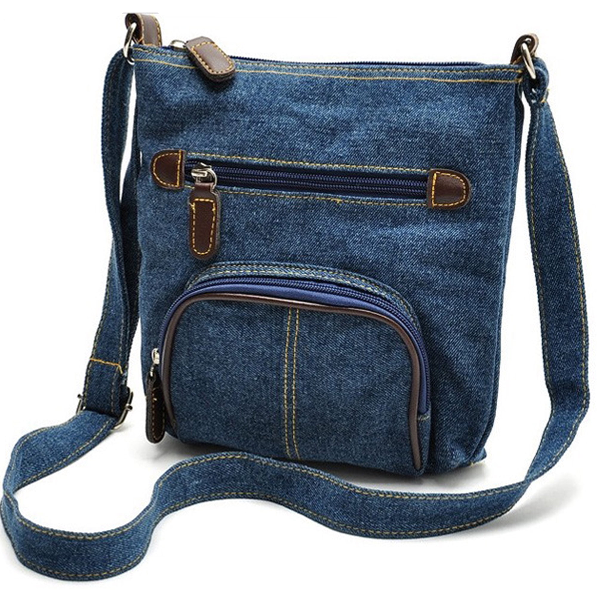 Sunisery Women Casual Denim Shoulder Bag, Blue Crossbody Purses with ...