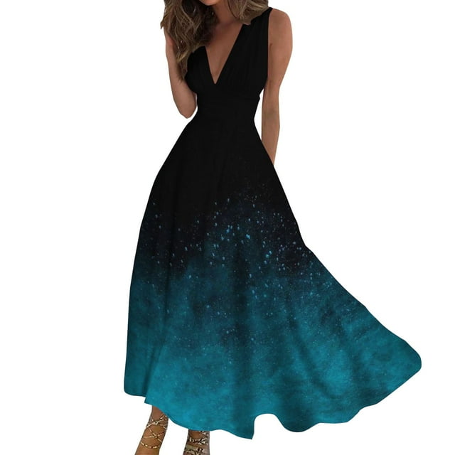 Sunisery Womens Formal Bridesmaid Dress Patchwork Lace V Neck Evening ...