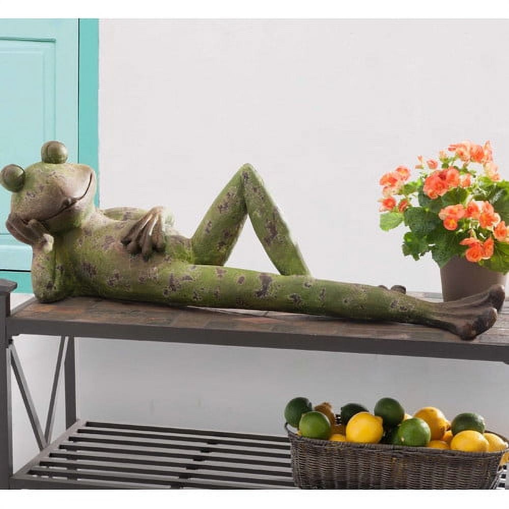 Sunjoy 110301054 Laid Back Frog Garden Statue - Walmart.com